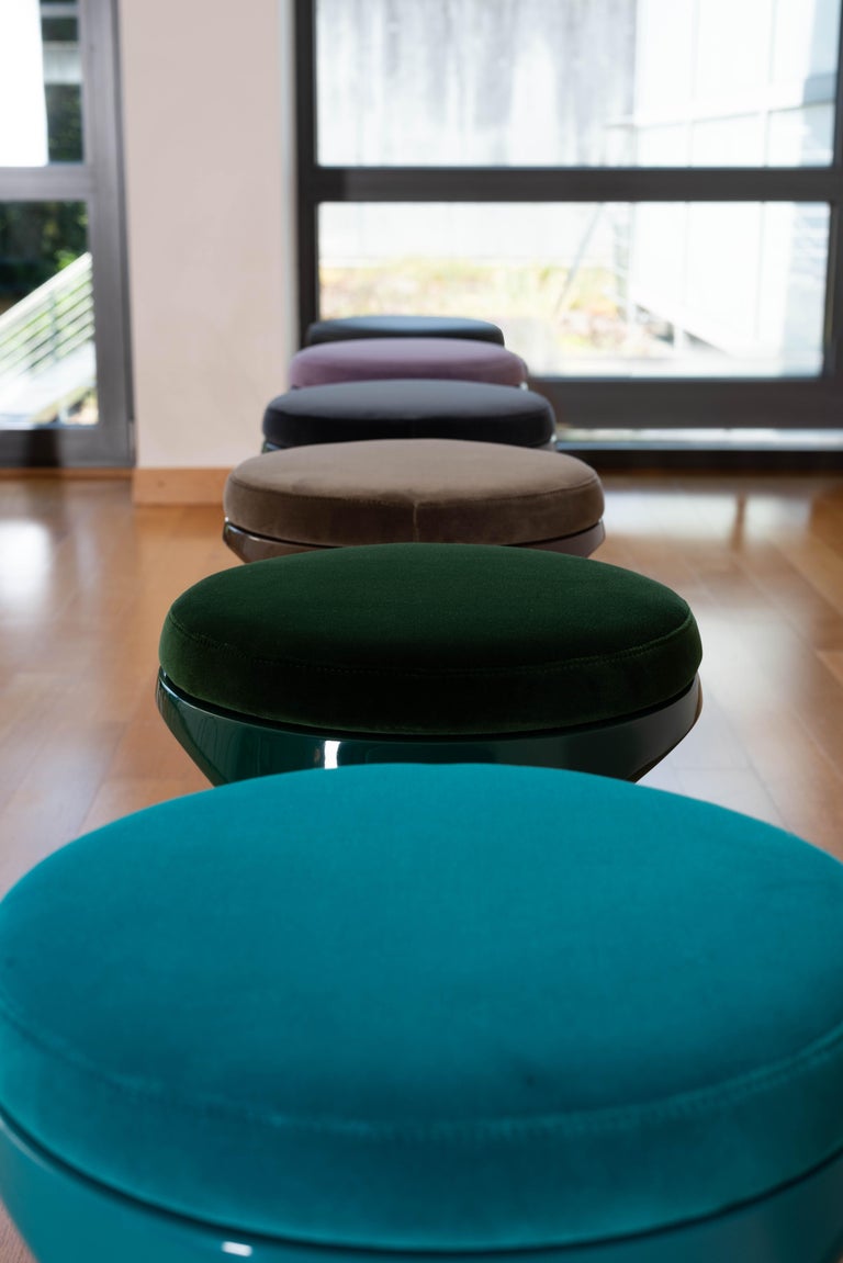 Contemporary Pouf by Cyril Rumpler Signet Ring, Hocker, Stool, red For ...