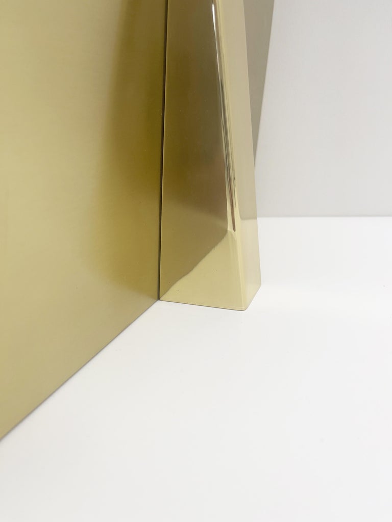 Contemporary Picture Frame Handmade Blue Crystal, Brass and Gold by ...