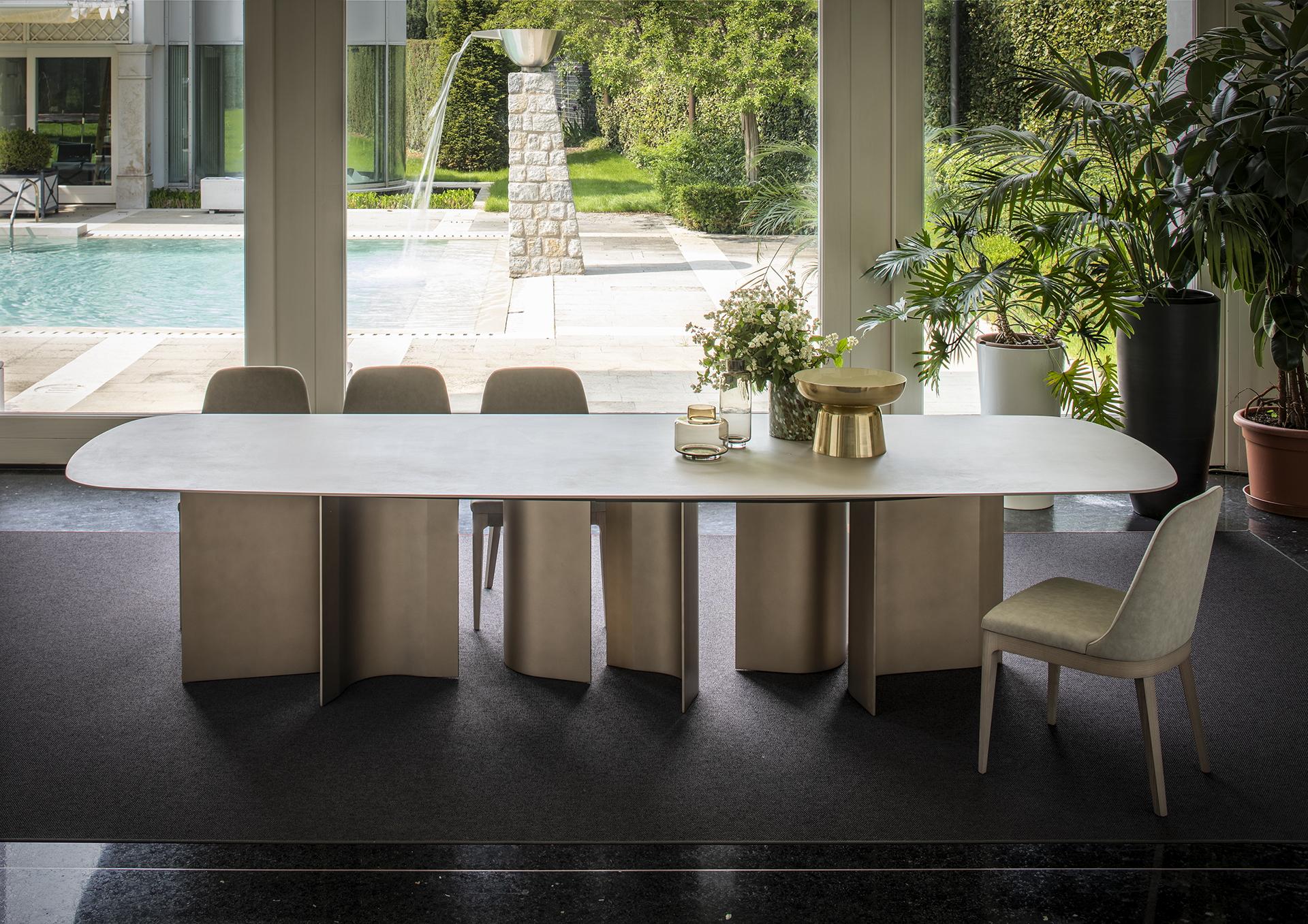 Contemporary by Studio Oxi Table Wood Clay and Bronzo Lacquered For ...