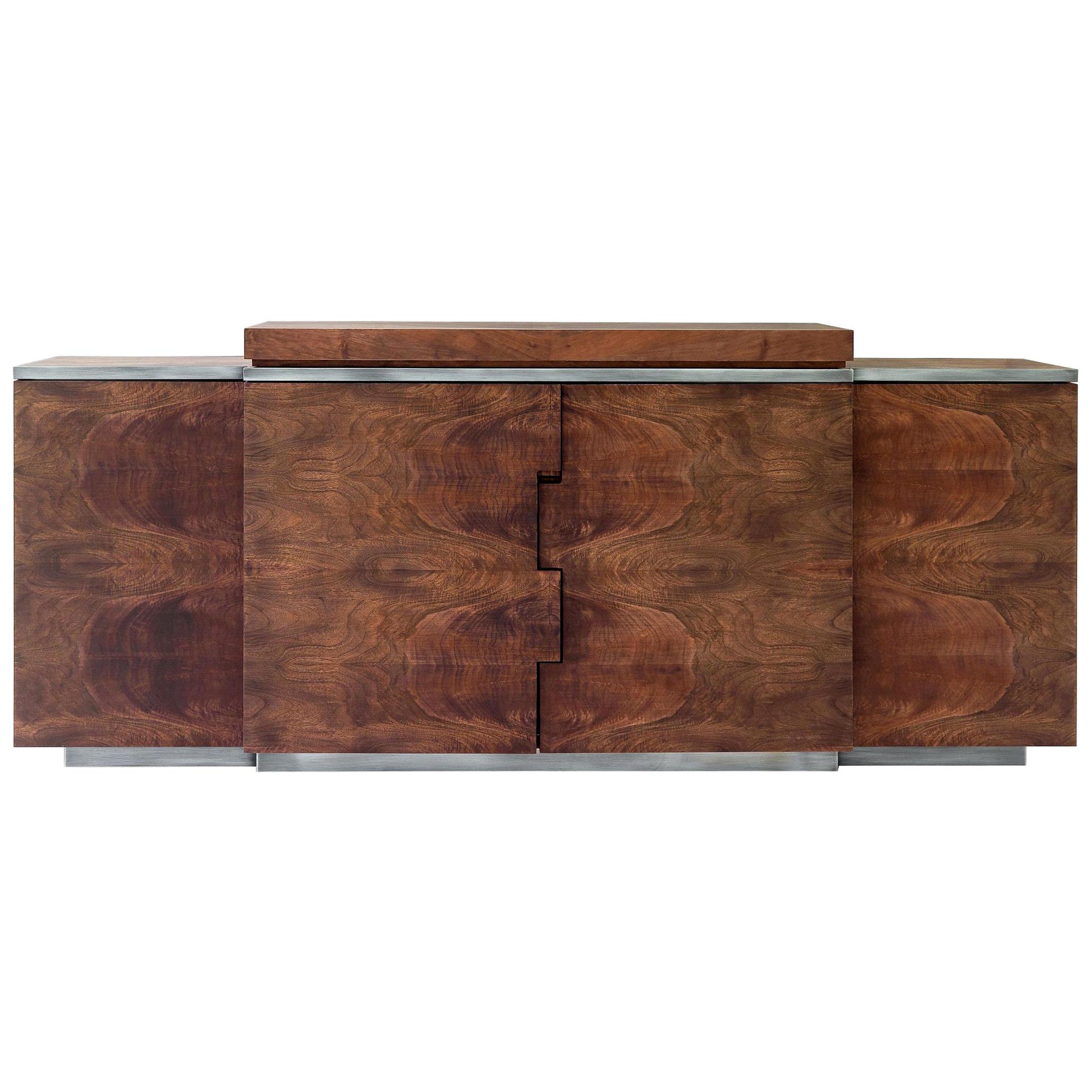 Art Deco Demilune English Buffet Storage Cabinet at 1stDibs
