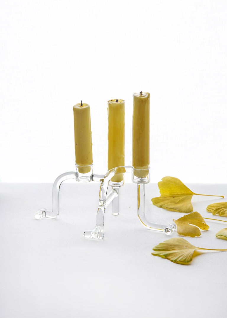 Contemporary Candlestick Tableware Kitchen Set Glass Handmade For Sale ...