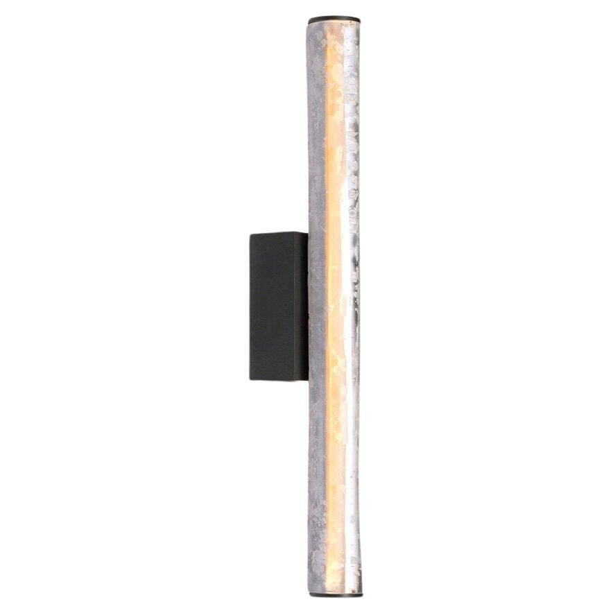 Cast Glass With Patinated Brass Wall Sconce, Iris White by Garnier ...