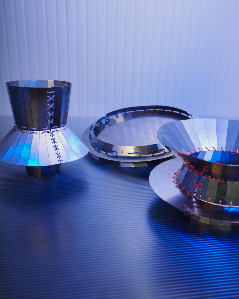 Contemporary Centerpiece in Stainless Steel Design Piece For Sale at ...