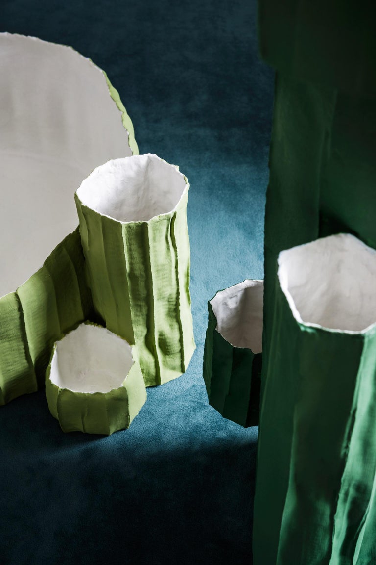 Contemporary Ceramic Colored Low Cactus Vase For Sale at 1stDibs