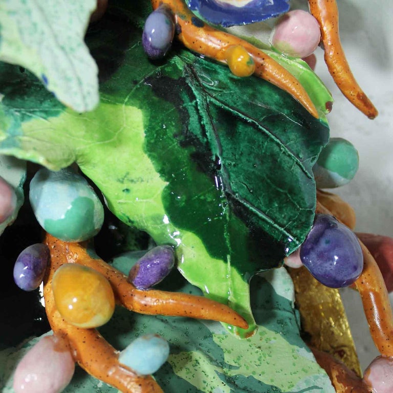 Contemporary Ceramic Floral Large Mirror by George Alexander at 1stDibs ...