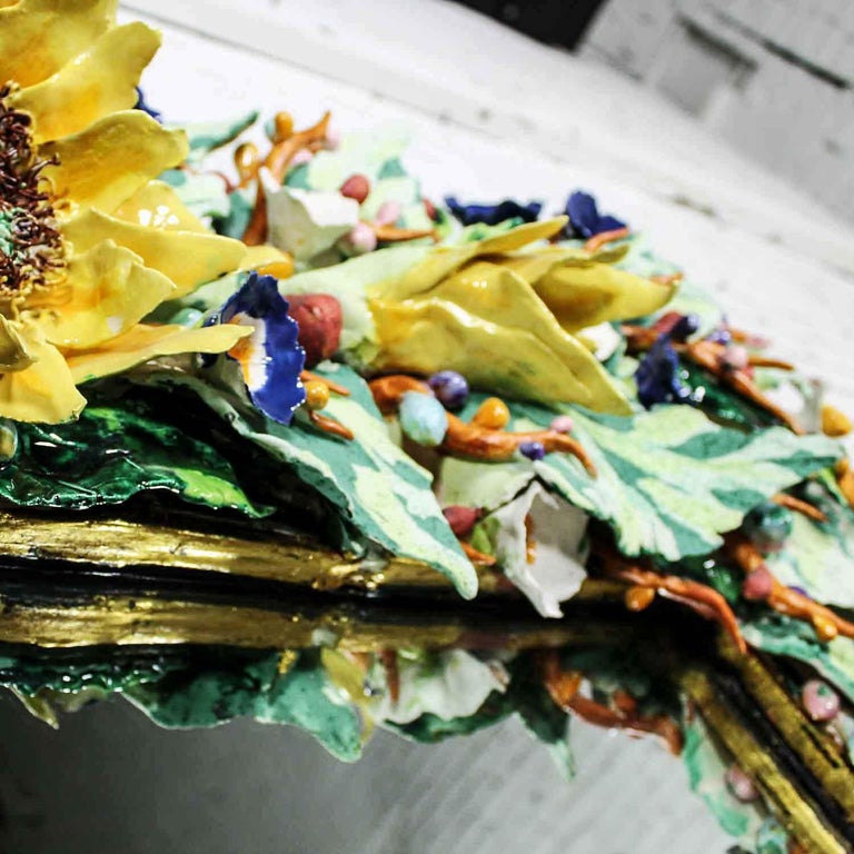 Contemporary Ceramic Floral Large Mirror by George Alexander at 1stDibs ...