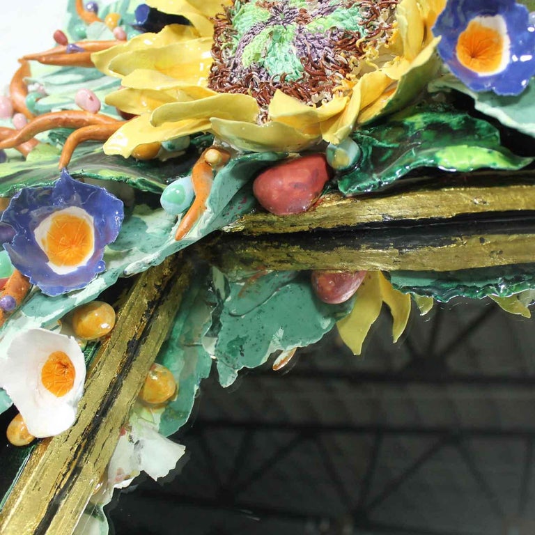 Contemporary Ceramic Floral Large Mirror by George Alexander at 1stDibs ...
