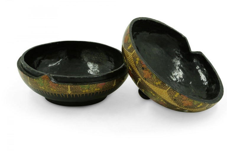 Contemporary Ceramic Floral Patterned Lidded Bowl For Sale at 1stDibs