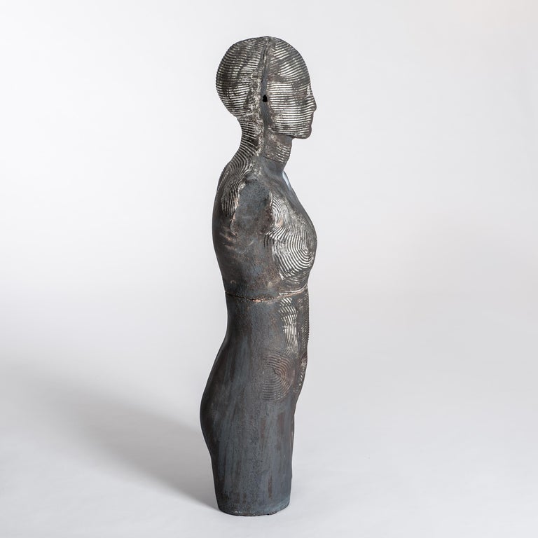 Contemporary Ceramic Grey Figural Female Sculpture or Torso by Dora ...