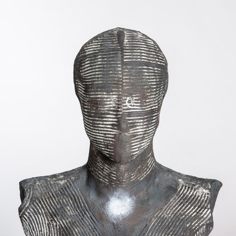 Contemporary Ceramic Grey Figural Female Sculpture or Torso by Dora ...