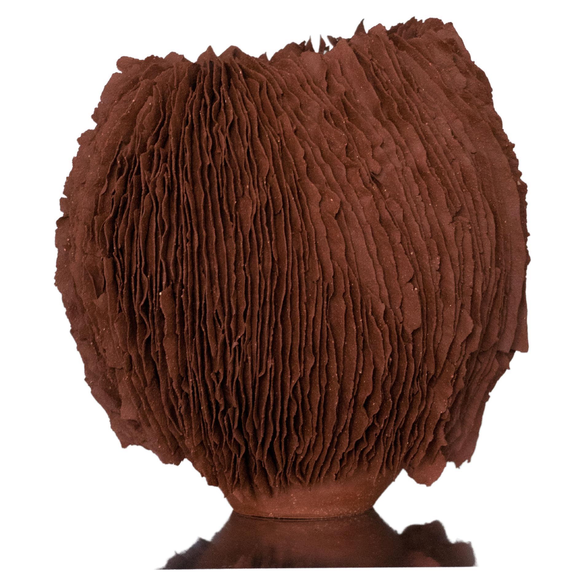 Handmade Ceramic Vase #696 in Black with Charcoal Tencel Braid and ...