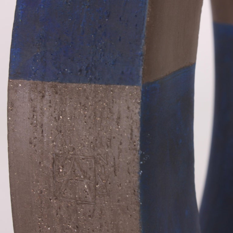 Contemporary Ceramic Sculpture, Anneau Arc Bleu For Sale at 1stDibs