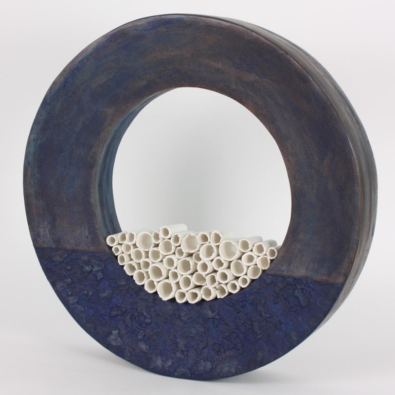 Contemporary Ceramic Sculpture, Grand Anneau Bleu For Sale at 1stDibs