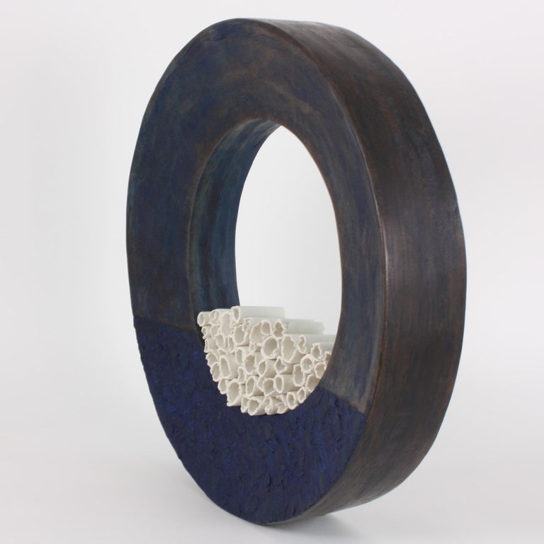 Contemporary Ceramic Sculpture, Grand Anneau Bleu For Sale at 1stDibs