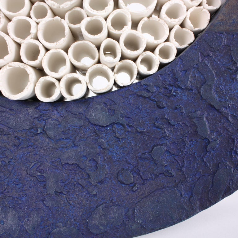 Contemporary Ceramic Sculpture, Grand Anneau Bleu For Sale at 1stDibs