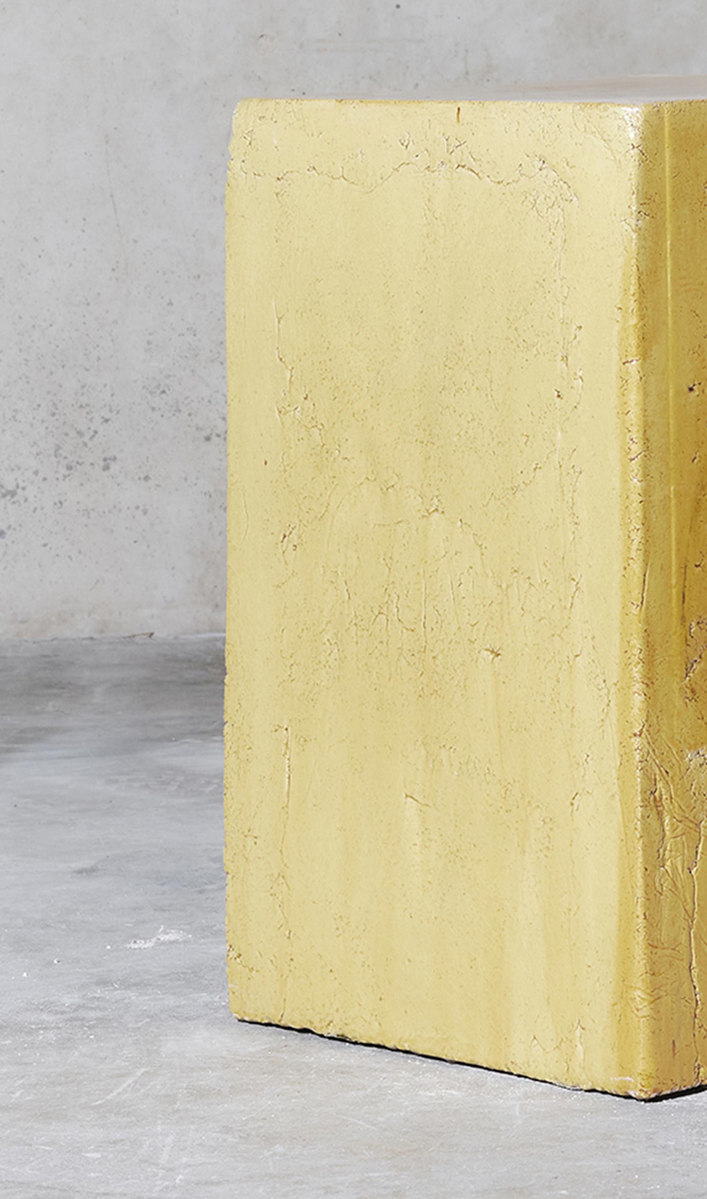 Contemporary Ceramic Table / Prism / Stool / Column Glazed Earthenware ...