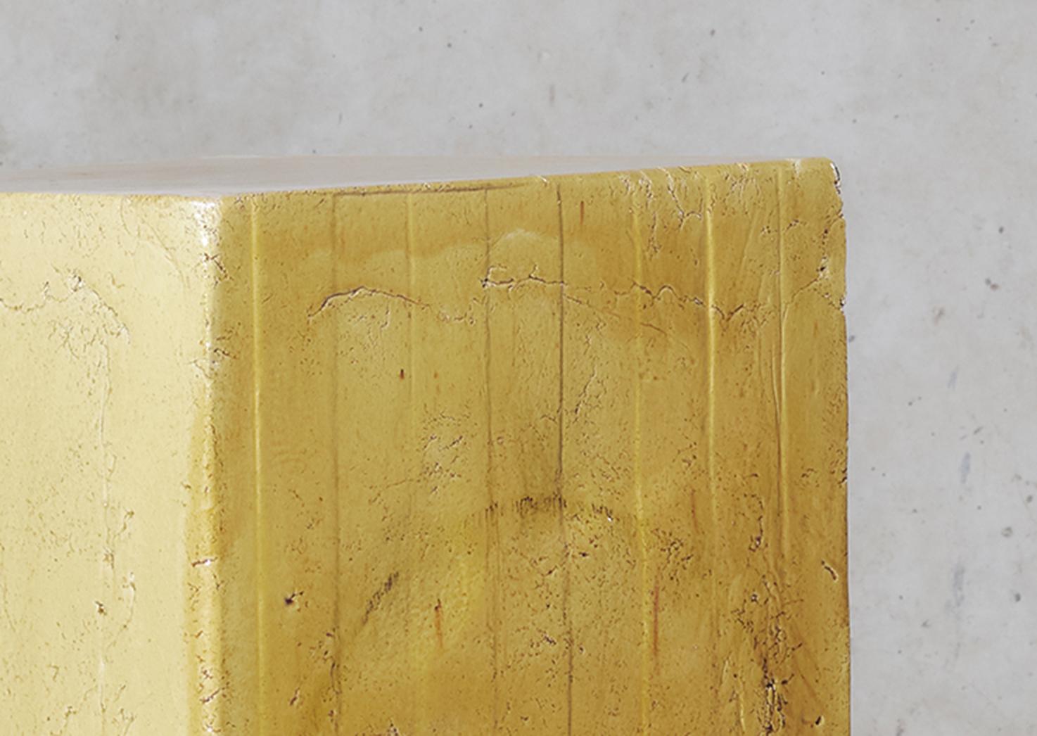 Contemporary Ceramic Table / Prism / Stool / Column Glazed Earthenware ...