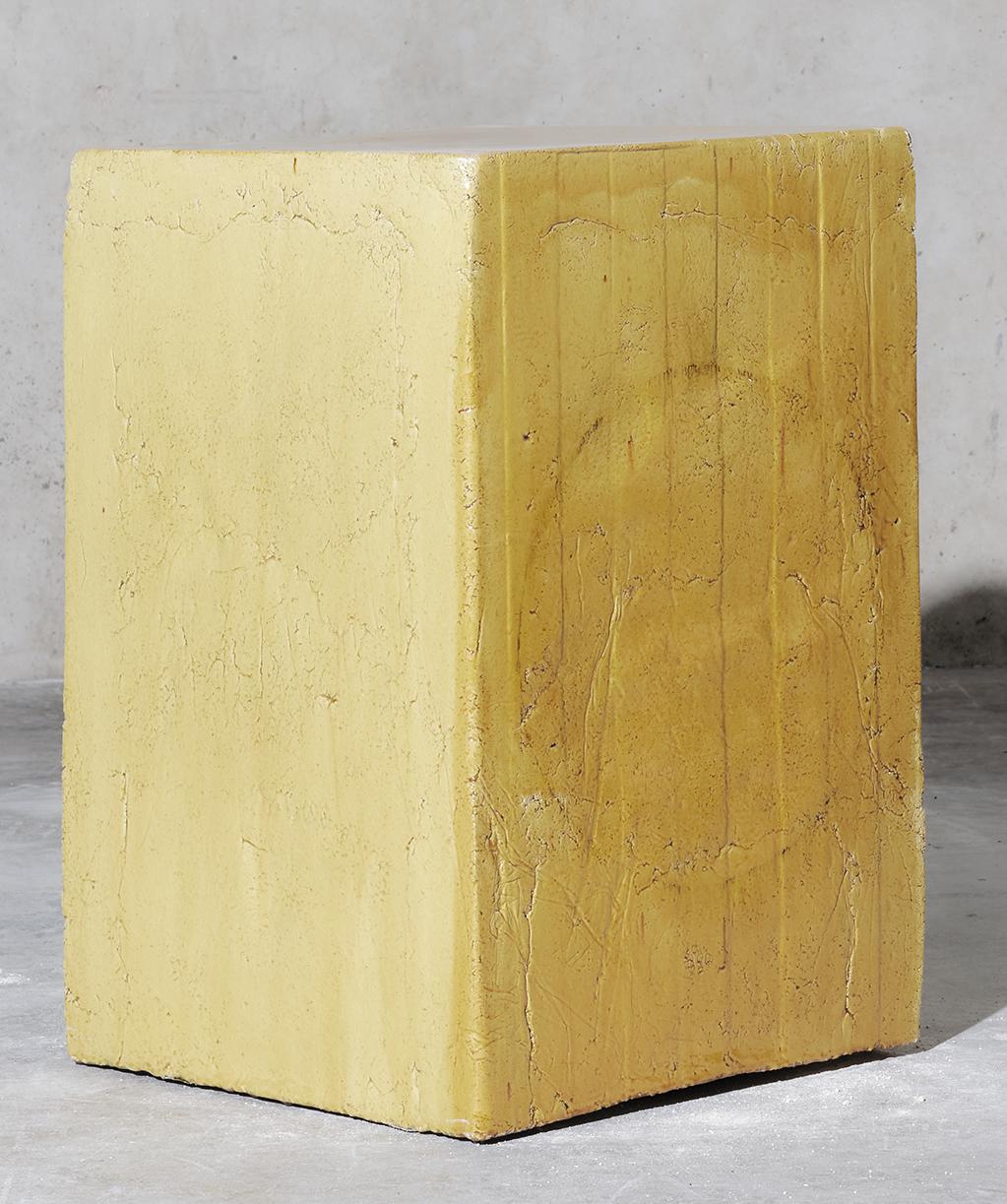 Contemporary Ceramic Table / Prism / Stool / Column Glazed Earthenware ...