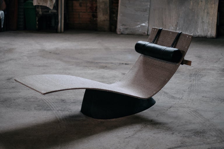 Contemporary Chaise Longue 'Cherlon' by Carmworks, Copper Fabric For ...