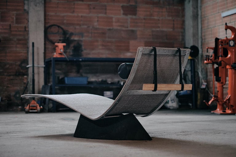 Contemporary Chaise Longue 'Cherlon' by Carmworks, Copper Fabric For ...