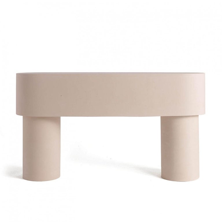 Contemporary Chalk Jesmonite Console, Pilotis Console Table by ...