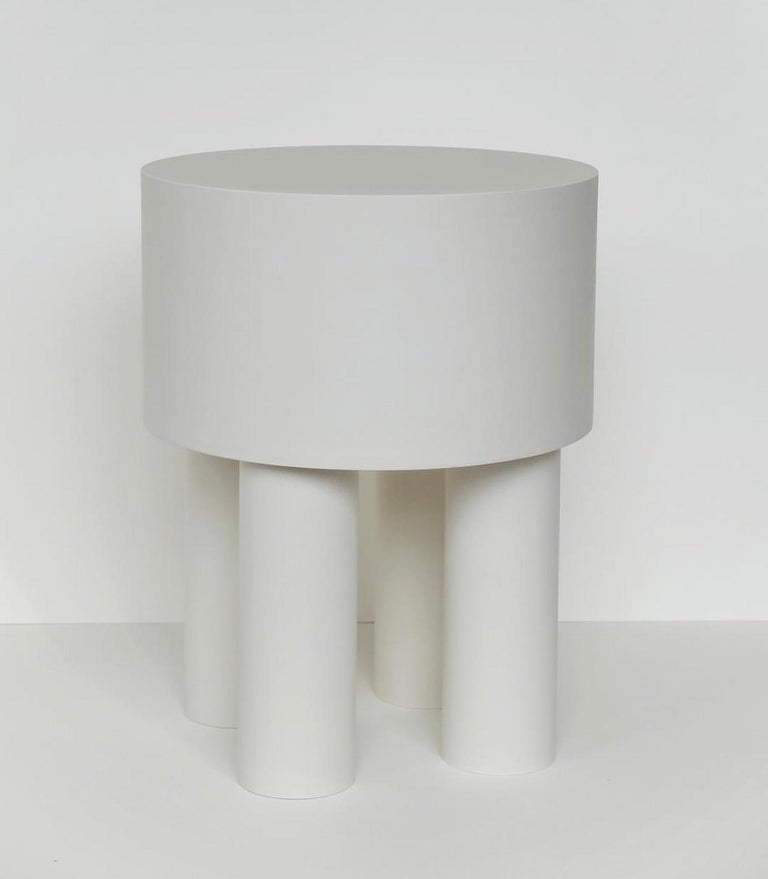 Contemporary Chalk Jesmonite Side Table, Pilotis 4 Legs by Malgorzata ...