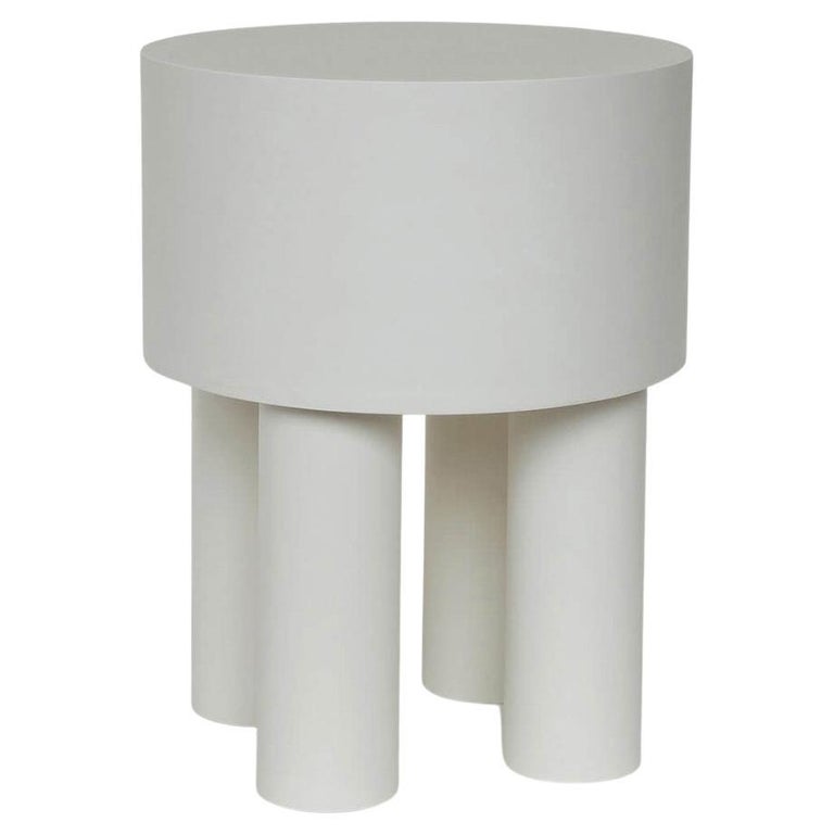 Contemporary Chalk Jesmonite Side Table, Pilotis 4 Legs by Malgorzata ...