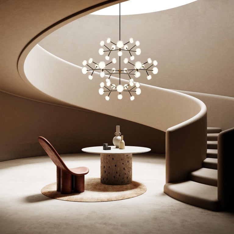 Contemporary Chandelier 'Nabila 552.48' by Tooy, Brass, Clear Glass For ...