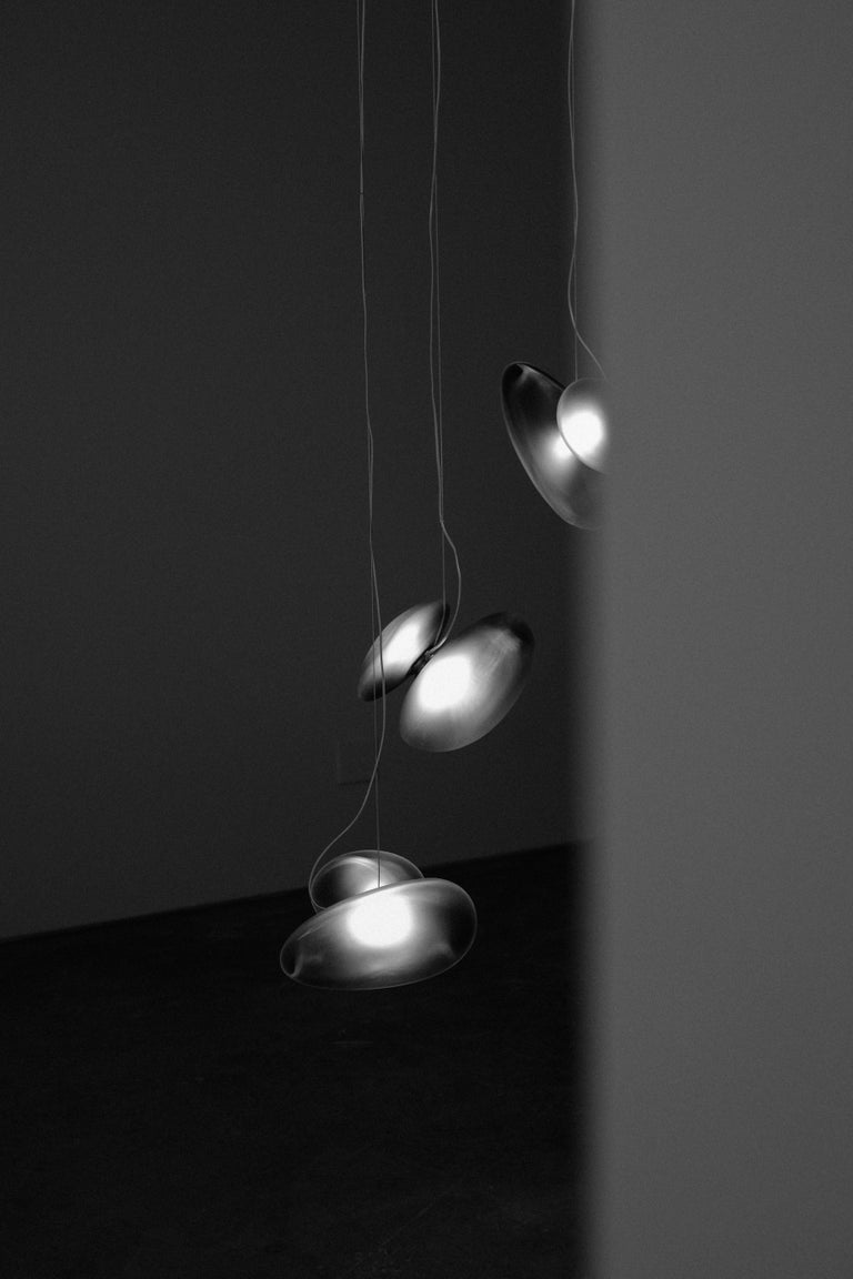 Contemporary Chandelier 'Pebble' by and Light, 3 Pendants For Sale at ...