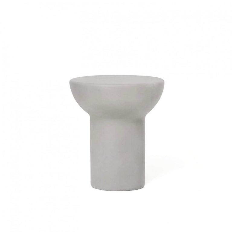 Contemporary Charcoal Plaster Side Table, Roly-Poly Side Table by Faye ...