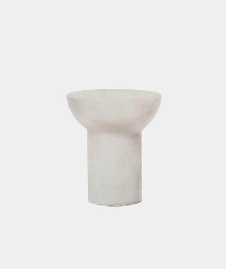 Contemporary Charcoal Plaster Side Table, Roly-Poly Side Table by Faye ...