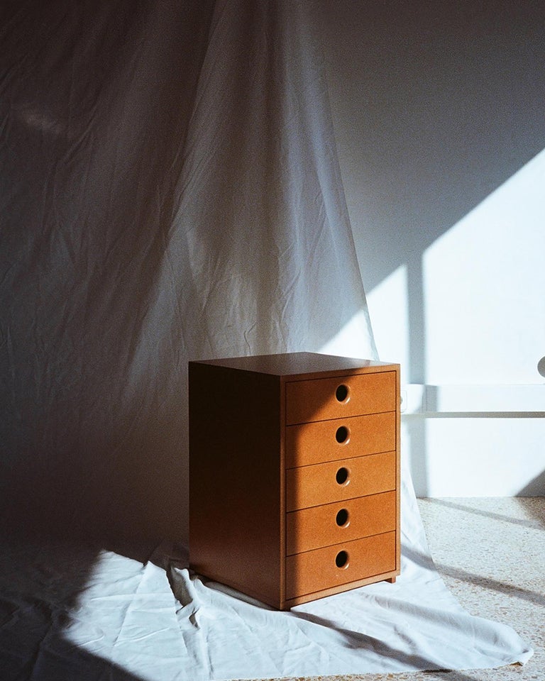 Modern contemporary chest of drawers in cherry and MDF by Marc Morro ...