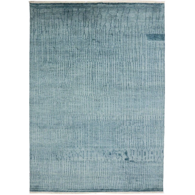 Contemporary Coastal Moroccan Style Rug, Postmodern Cape Cod Style at ...