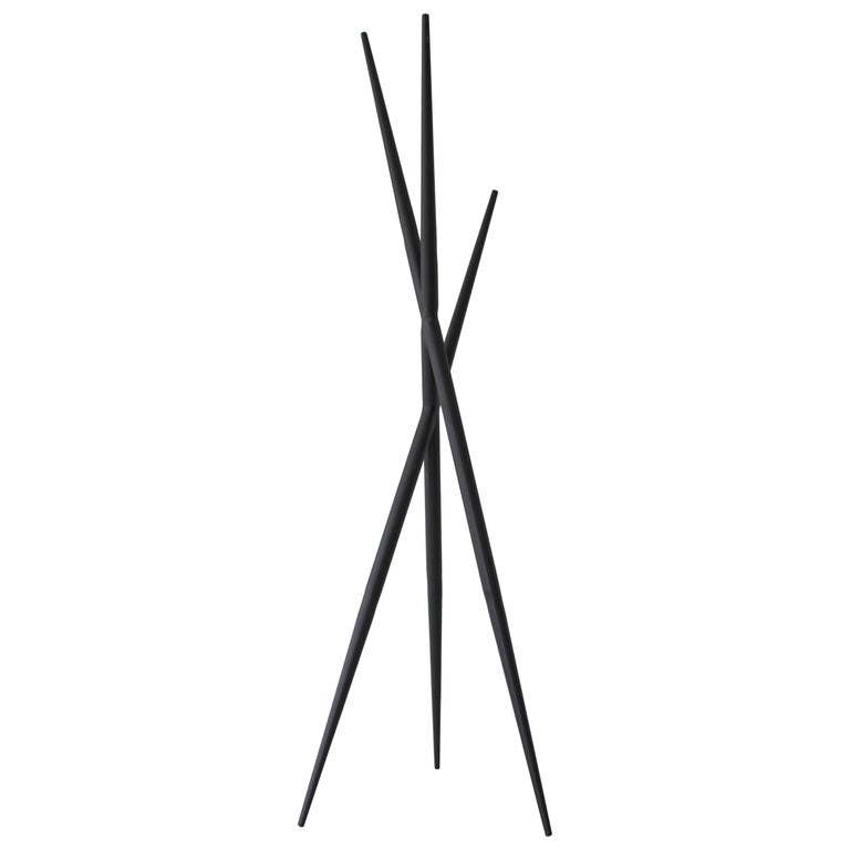 Contemporary Coat Rack Geometrical Shape in Black Metal For Sale at 1stDibs