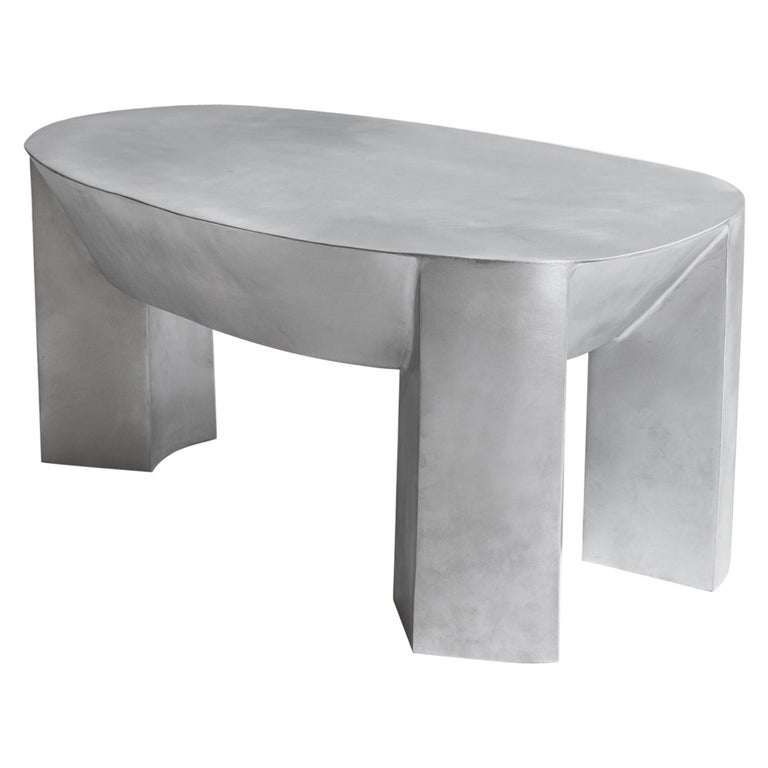 Contemporary Coffee Table No7 in Raw Aluminium For Sale at 1stDibs