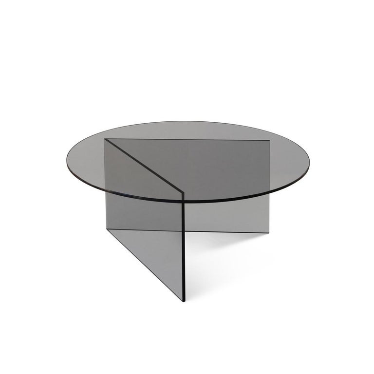 Contemporary Coffee Table 'Pond' Clear Glass For Sale at 1stDibs