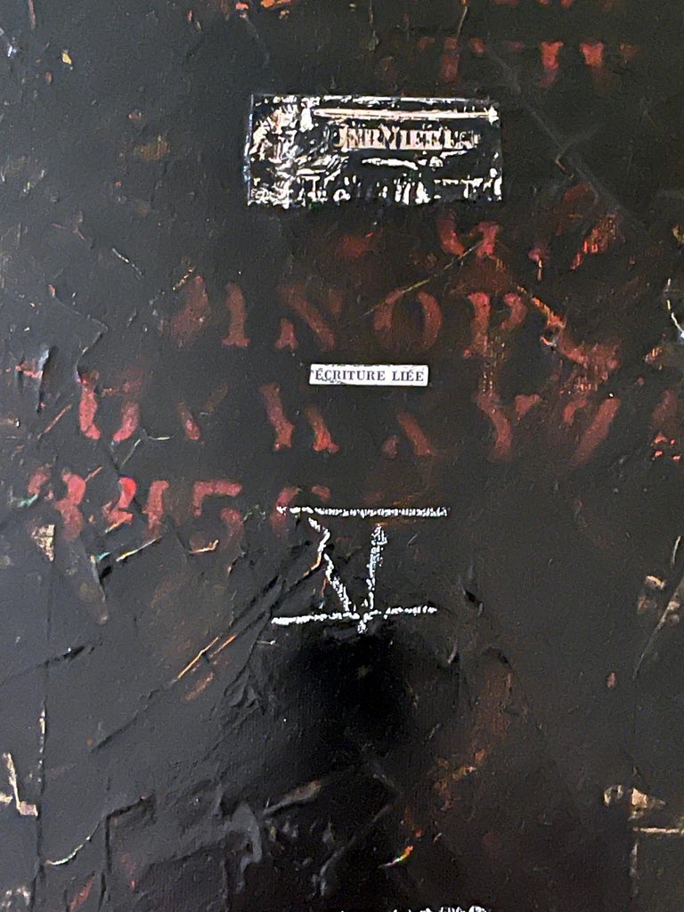 Contemporary Collage Oil Painting by Jean-Daniel Rohrer For Sale at 1stDibs