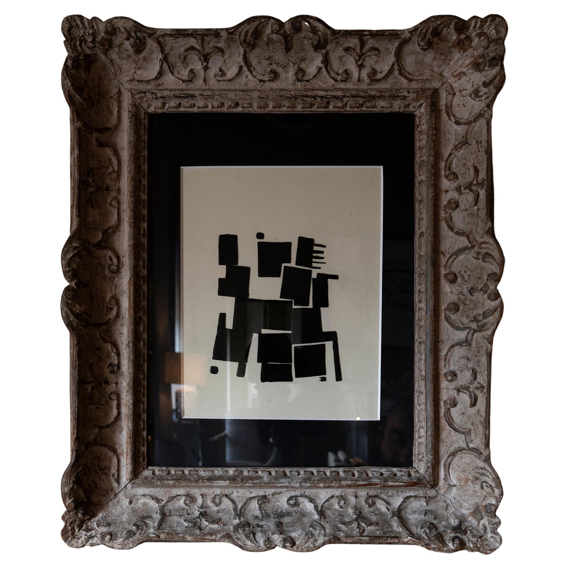 Contemporary Collage Wall Art Vintage Wood Frame, Italy 2022 For Sale ...