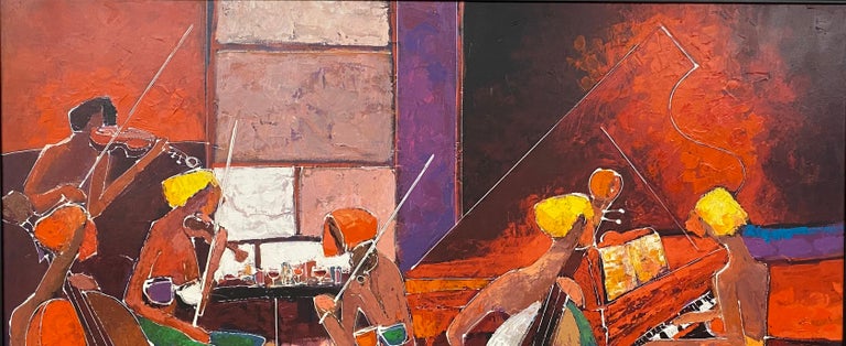 Contemporary Colorful Hand Embellished Giclee on Canvas by Fabrice ...