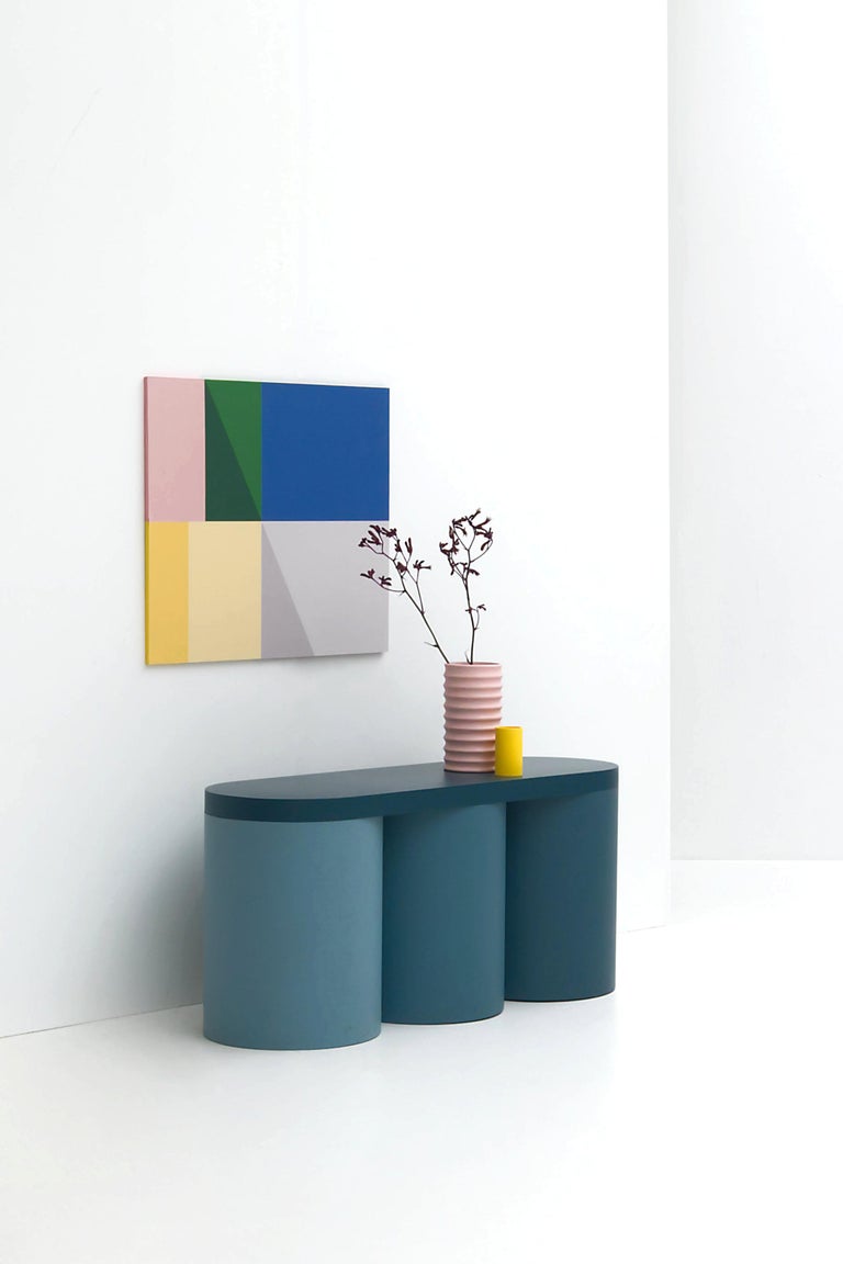 Contemporary Coloured Form Stool 05 in Lacquered Wood For Sale at 1stDibs