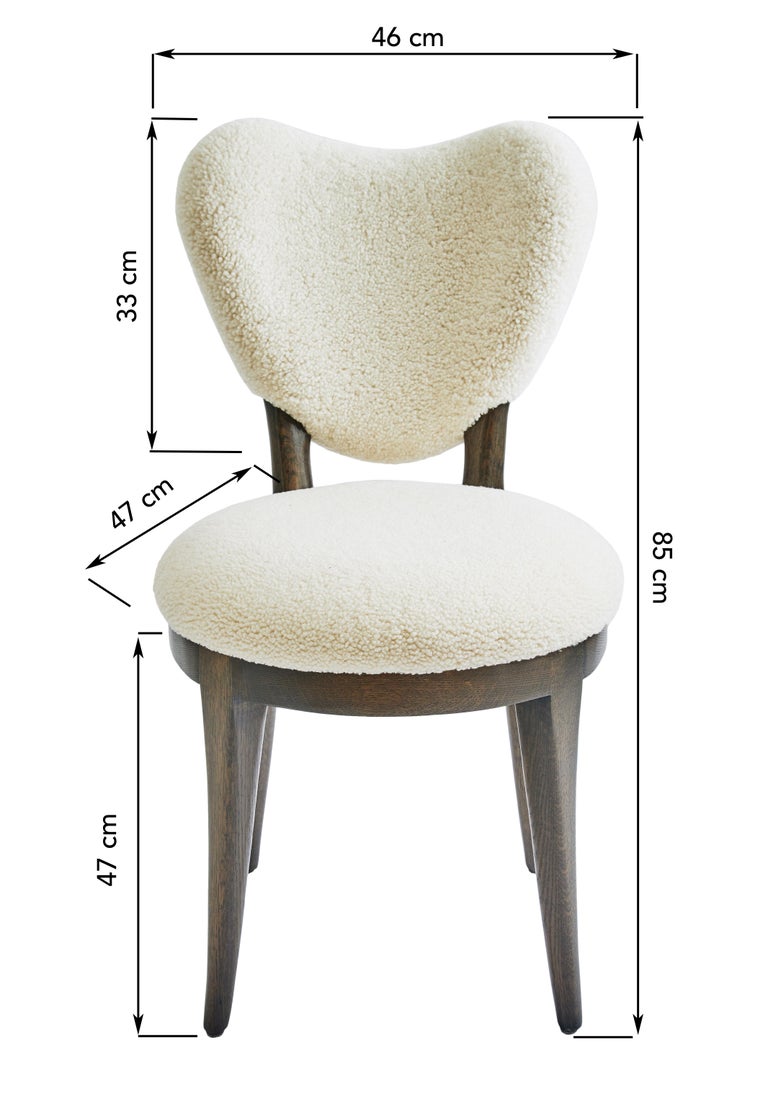 Contemporary Coy Chair White Sheepskin Upholstered Dining Chair or Side ...
