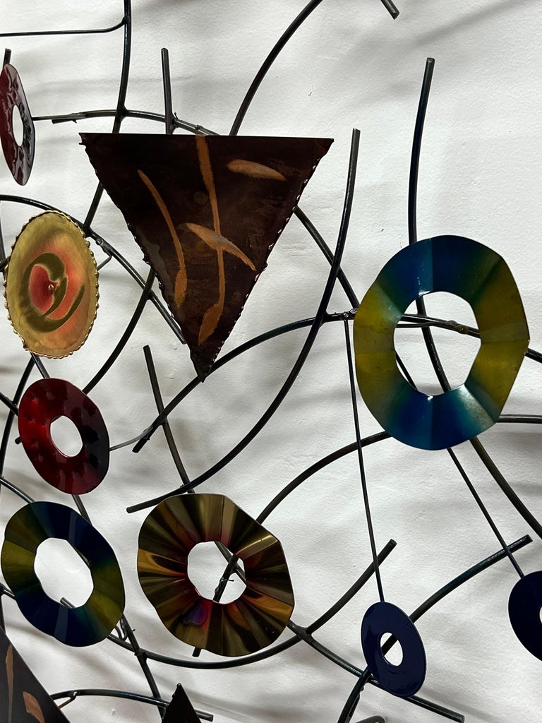 Contemporary Curtis Jere Artisan House Mixed-Media Wall Art Sculpture ...