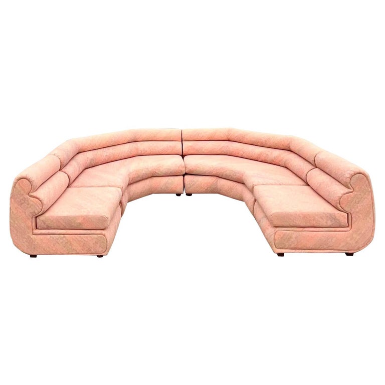 Contemporary Custom Channel Tufted Sectional Sofa at 1stDibs