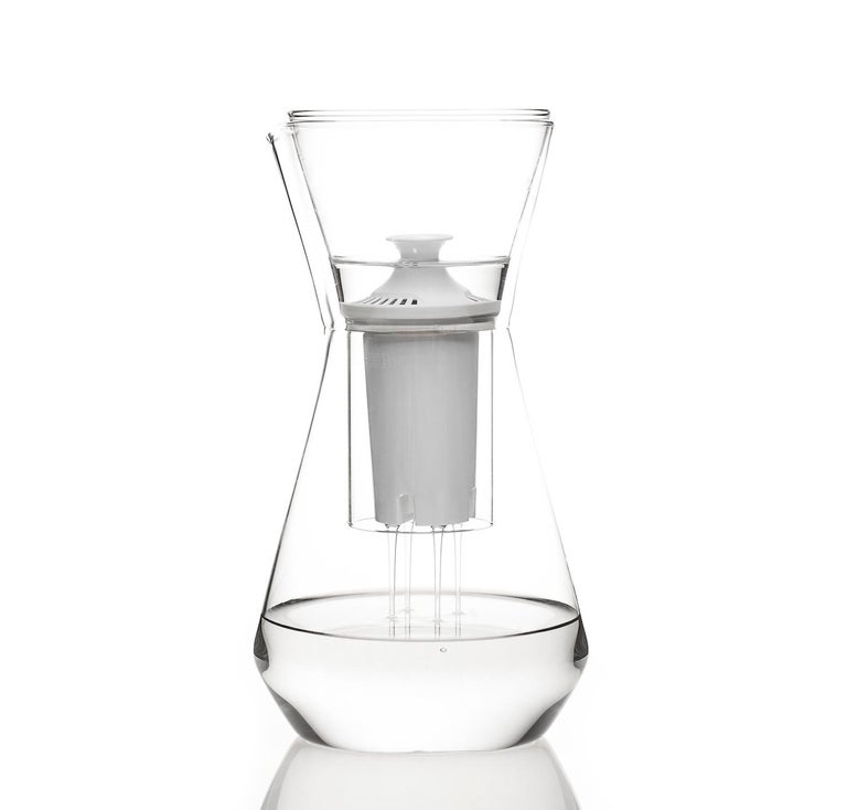 Contemporary Czech Minimal Talise Glass Water Filter Carafe Pitcher, in ...