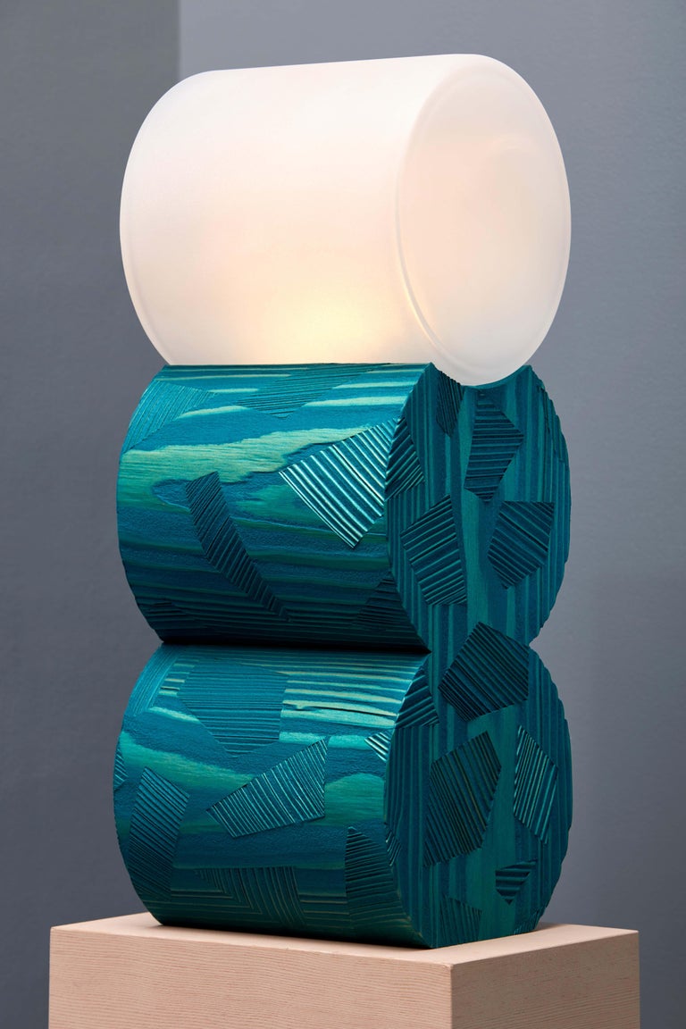 Contemporary Dark Green Pigmented Floor Lamp, Blend Lamp Small by Ward ...