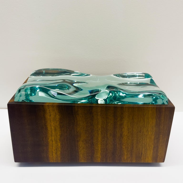 Contemporary Decorative Box Handmade Crystal and Boise De Rose by Ghirò ...