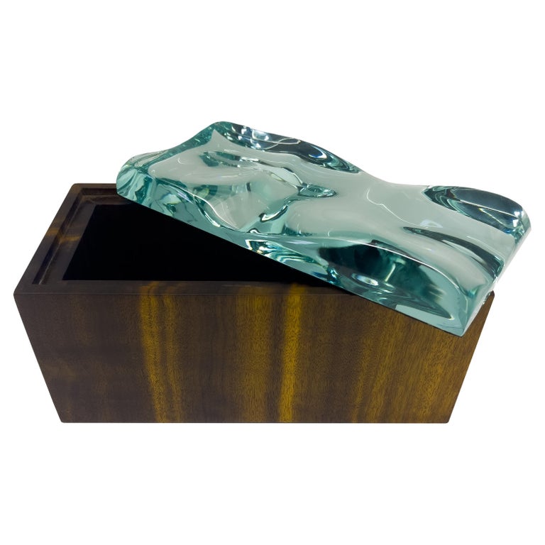 Contemporary Decorative Box Handmade Crystal and Boise De Rose by Ghirò ...