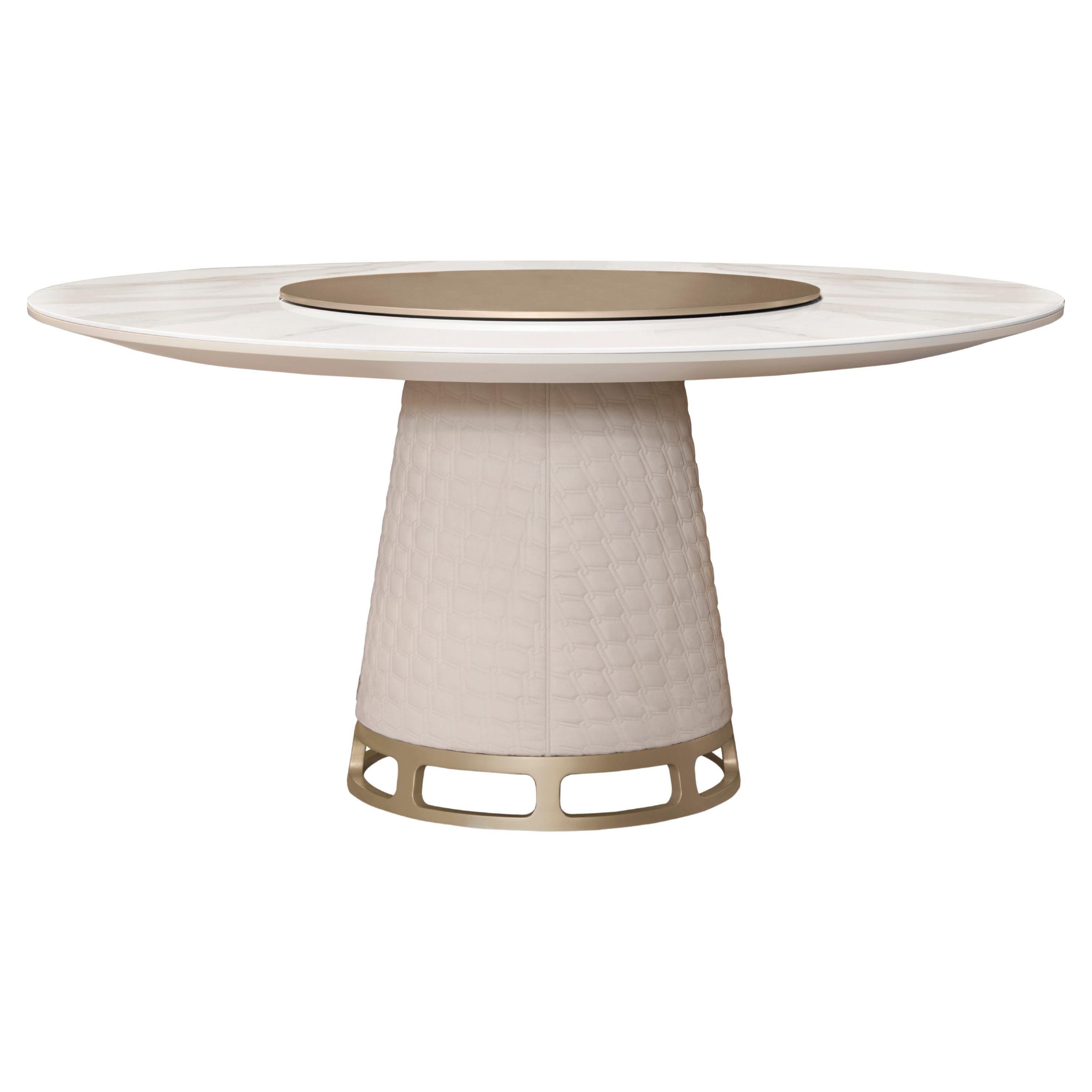 Contemporary Ceramic Round Dining Table For Sale at 1stDibs