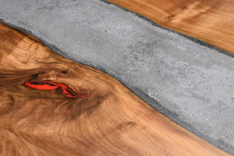 Contemporary Design Table "Concrete River" Handmade Limited, Austria ...