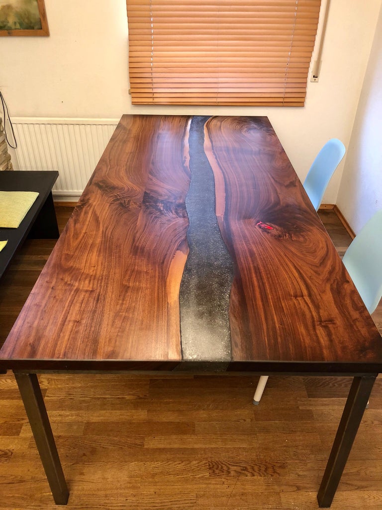 Contemporary Design Table "Concrete River" Handmade Limited, Austria ...